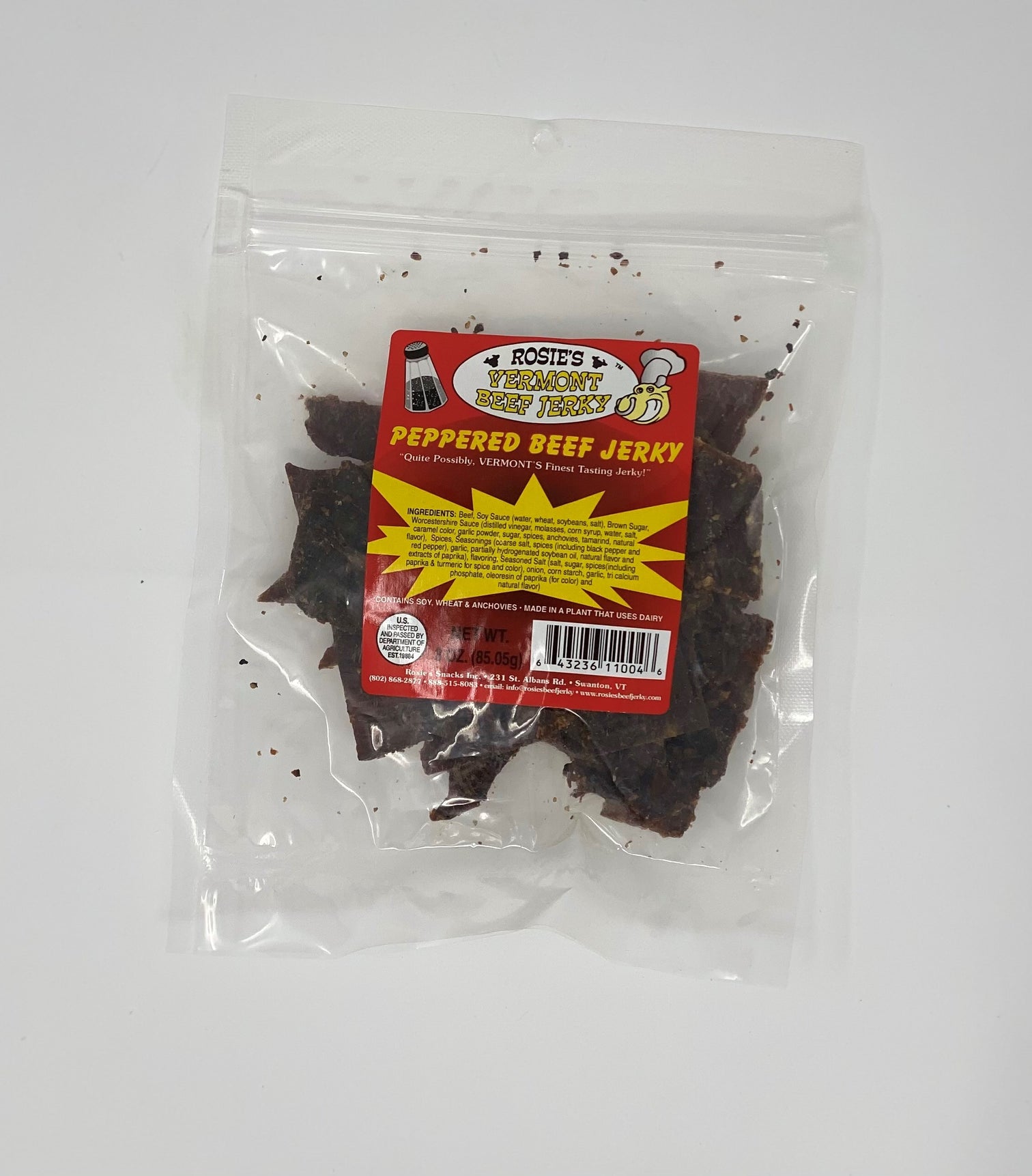 Rosie's Vermont Beef Jerky - Peppered Flavor