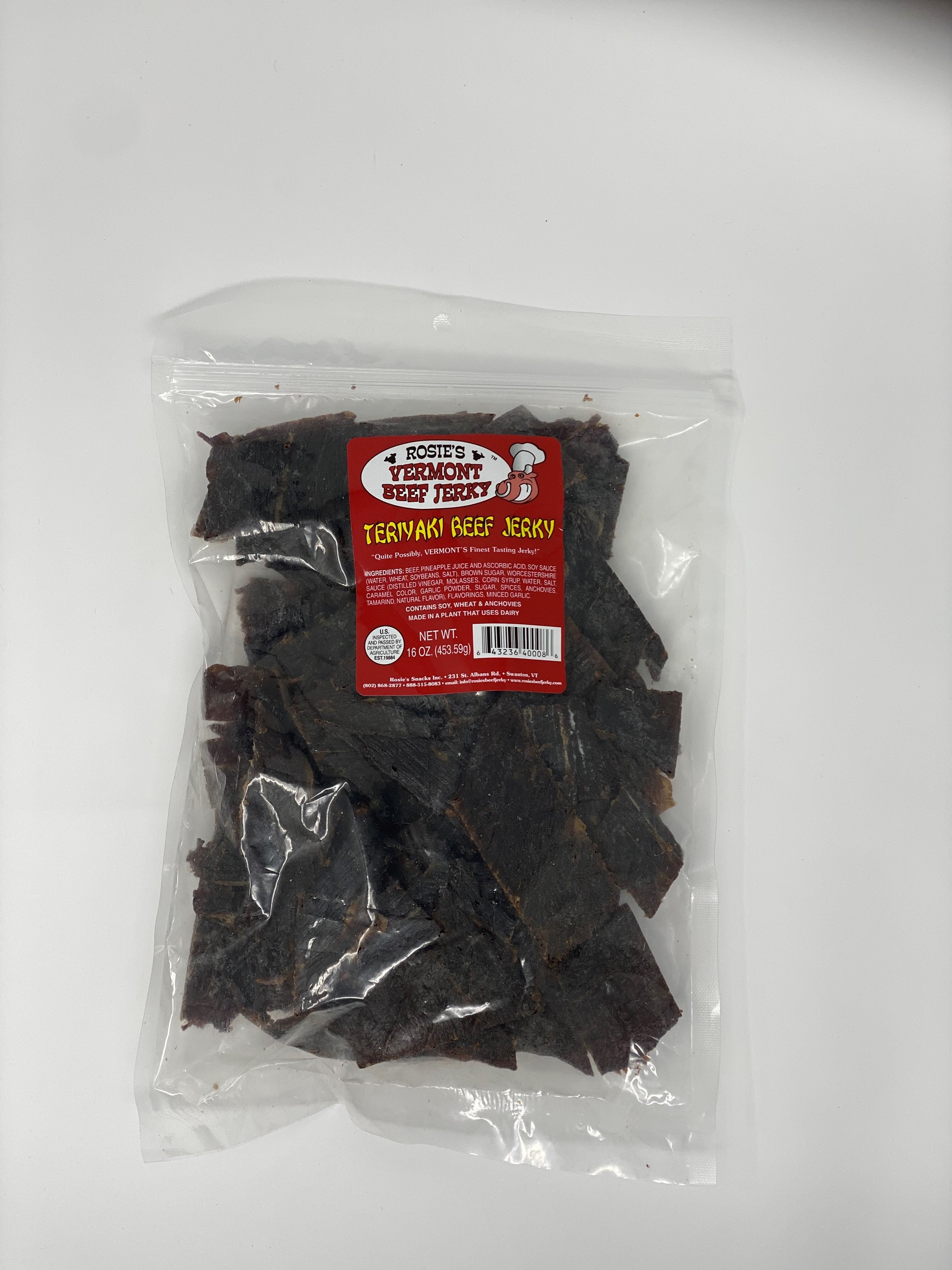 Rosie's Vermont Beef Jerky - Teriyaki Flavor