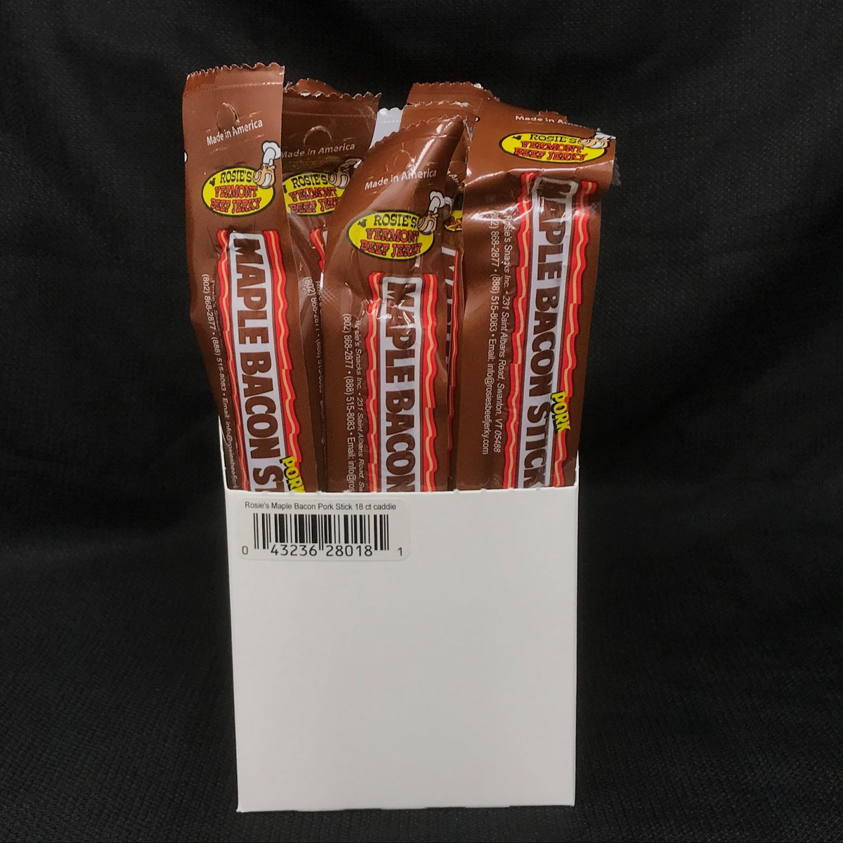 Rosie's Snack Sticks - Maple Bacon Flavor – Rosie's Vermont Beef Jerky
